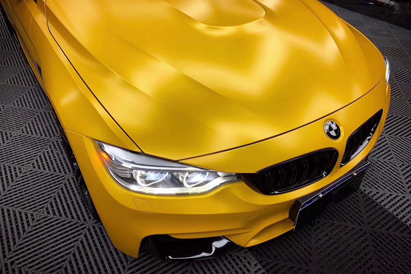 KPAL Satin Metallic Yellow Wrap Vinyl Film, China KPAL Satin Metallic ...