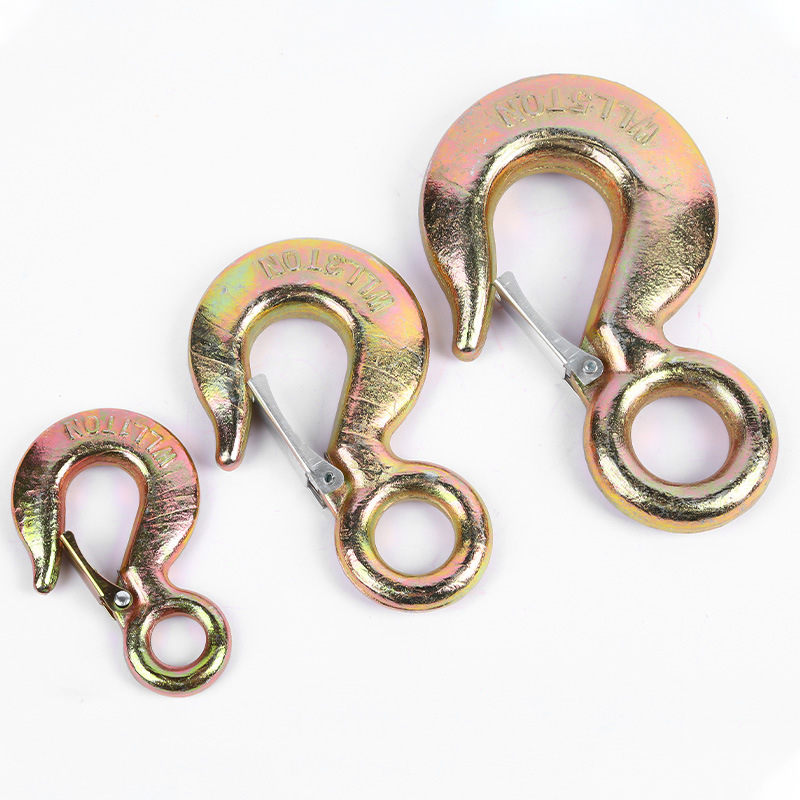 Drop Forged Painted Us Type Eye Hoist Eye Slip Hooks with Latches ...