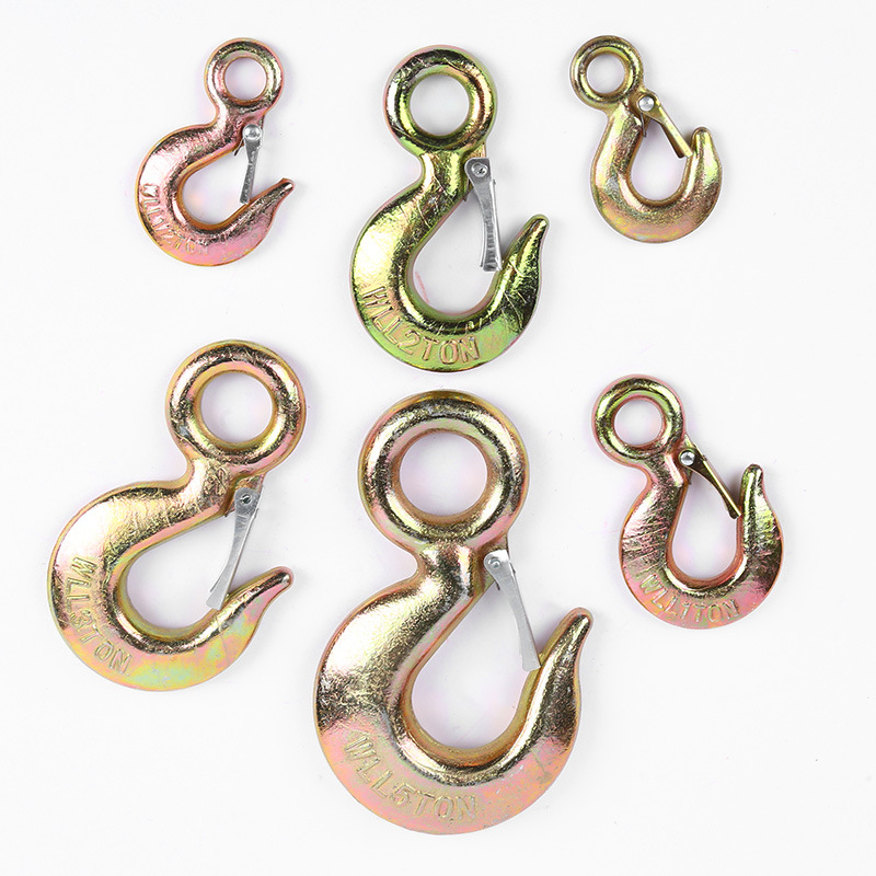 Drop Forged Painted Us Type Eye Hoist Eye Slip Hooks with Latches ...