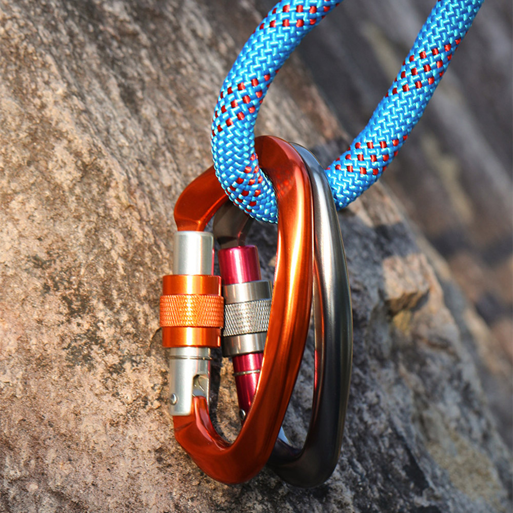 CH7104B Climbing Cave Exploring Aluminium Master Locks Snap Hook 25KN ...