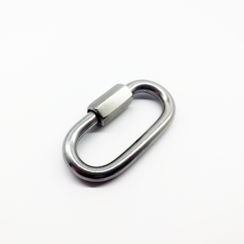 Oval Quick Locking Carabiner Clip Chain Connectors Zinc Plated Quick ...