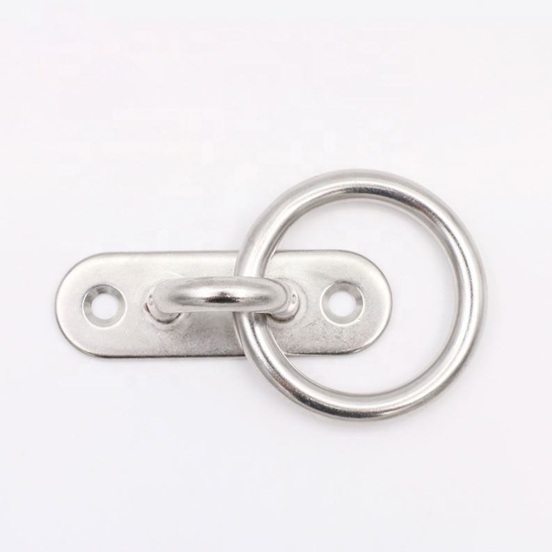 Hardware Staple Hook Loop with Screws 316 Stainless Steel Oblong Pad ...