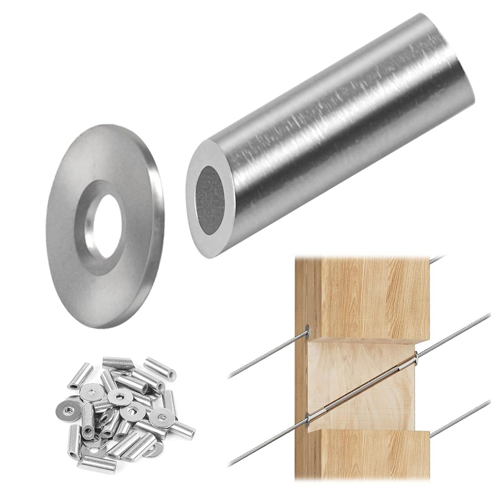 1/8" Wire Rope Protective Sleeves T316 Stainless Steel Cable Railing ...