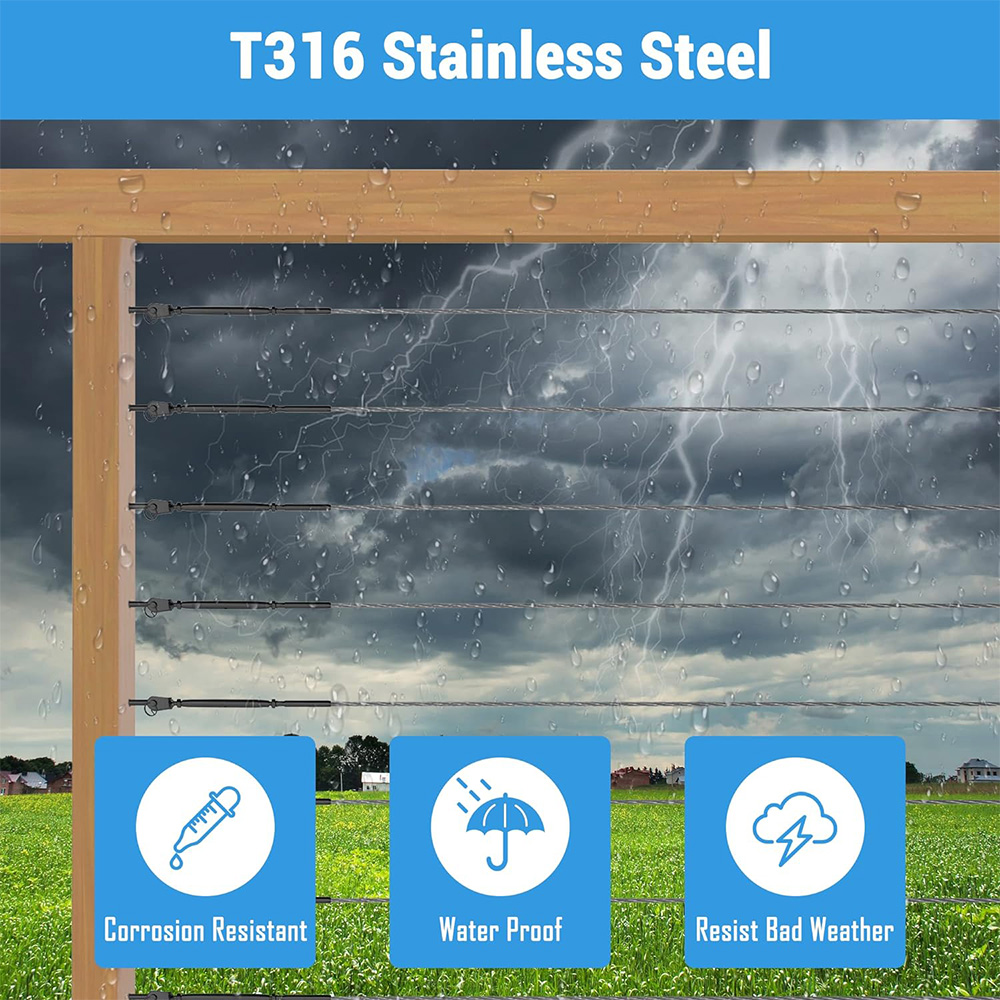 Titanium Plated T316 Stainless Steel DIY Railing Kit Black 180° Angle ...