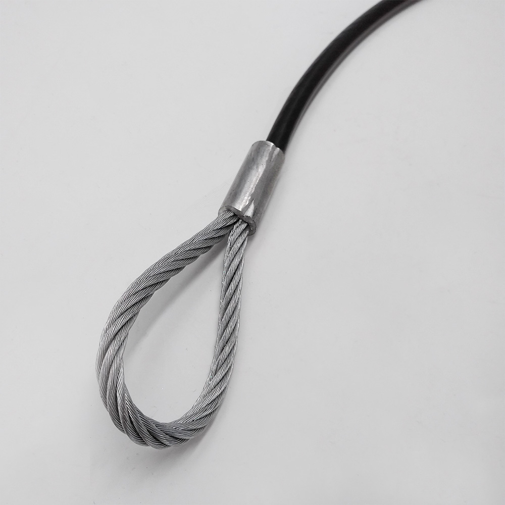 Wire Cable Assemblies Black Wire Rope Slings Steel Cable with Loops PVC ...