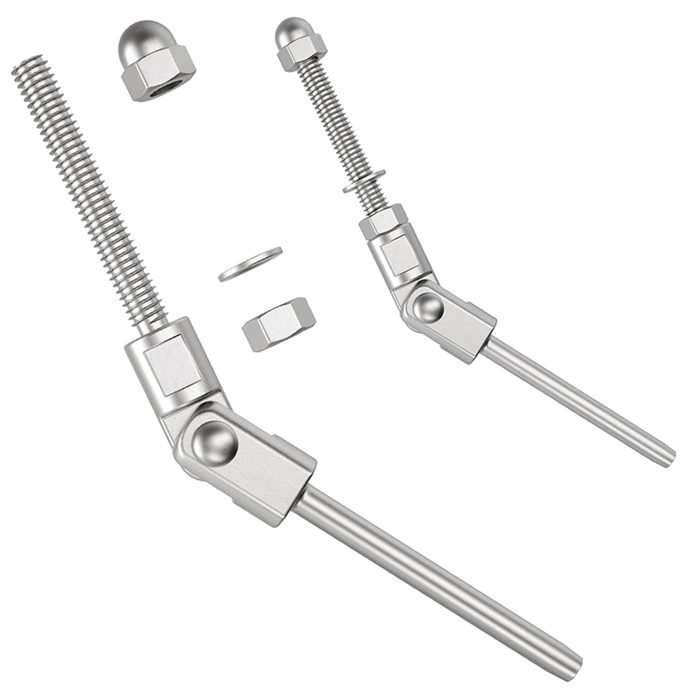 T316 Stainless Steel 180° Adjustable Angle Cable Railing Swage Threaded ...