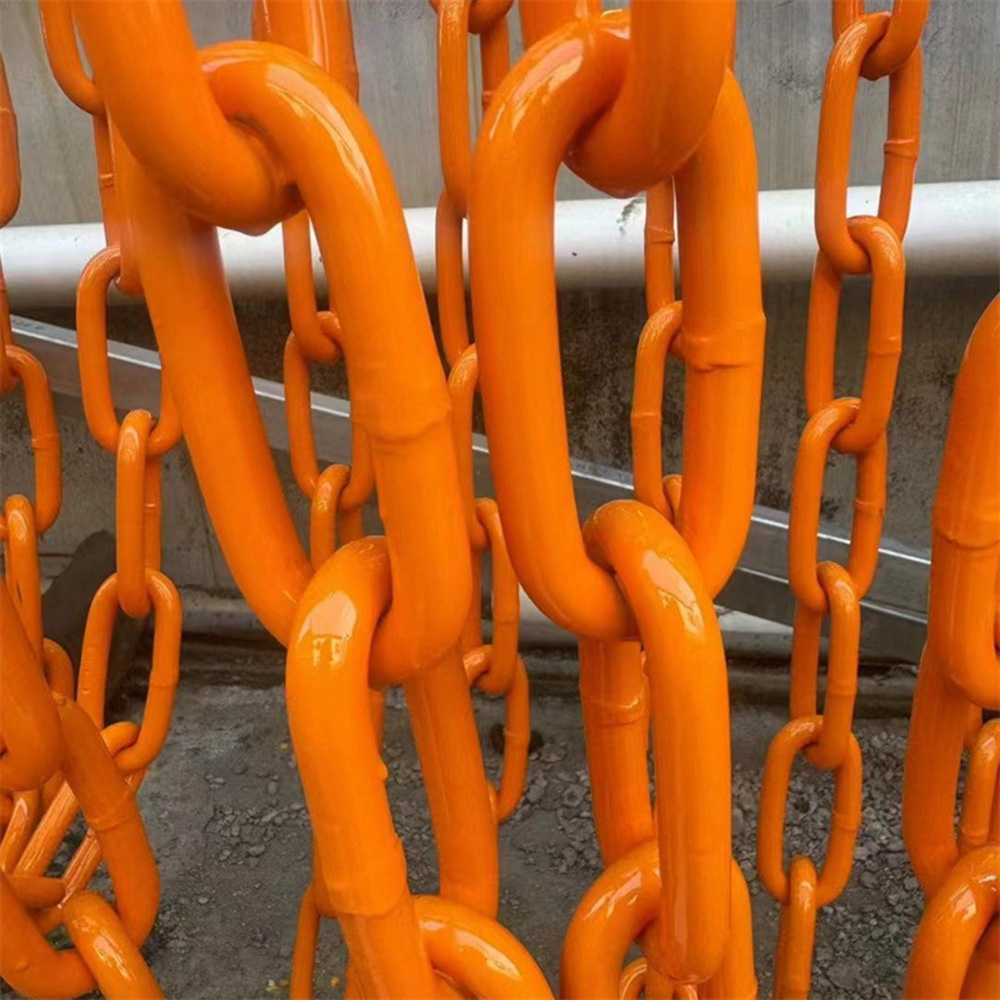 Marine G80 Powder Painted Long Link Chain Heavy Duty Cargo Chains ...