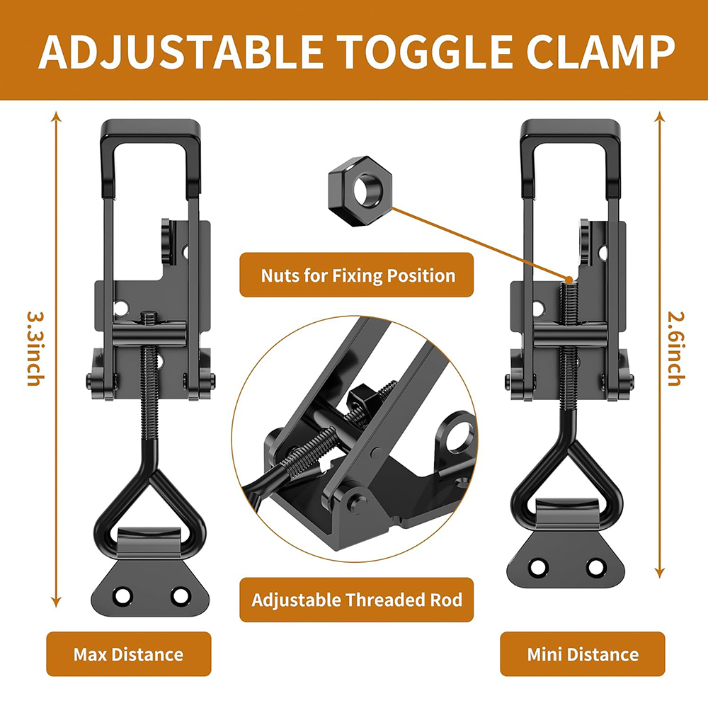 Adjustable Quick Release Hasp Clamps Heavy Duty Adjustable Toggle Clamp ...