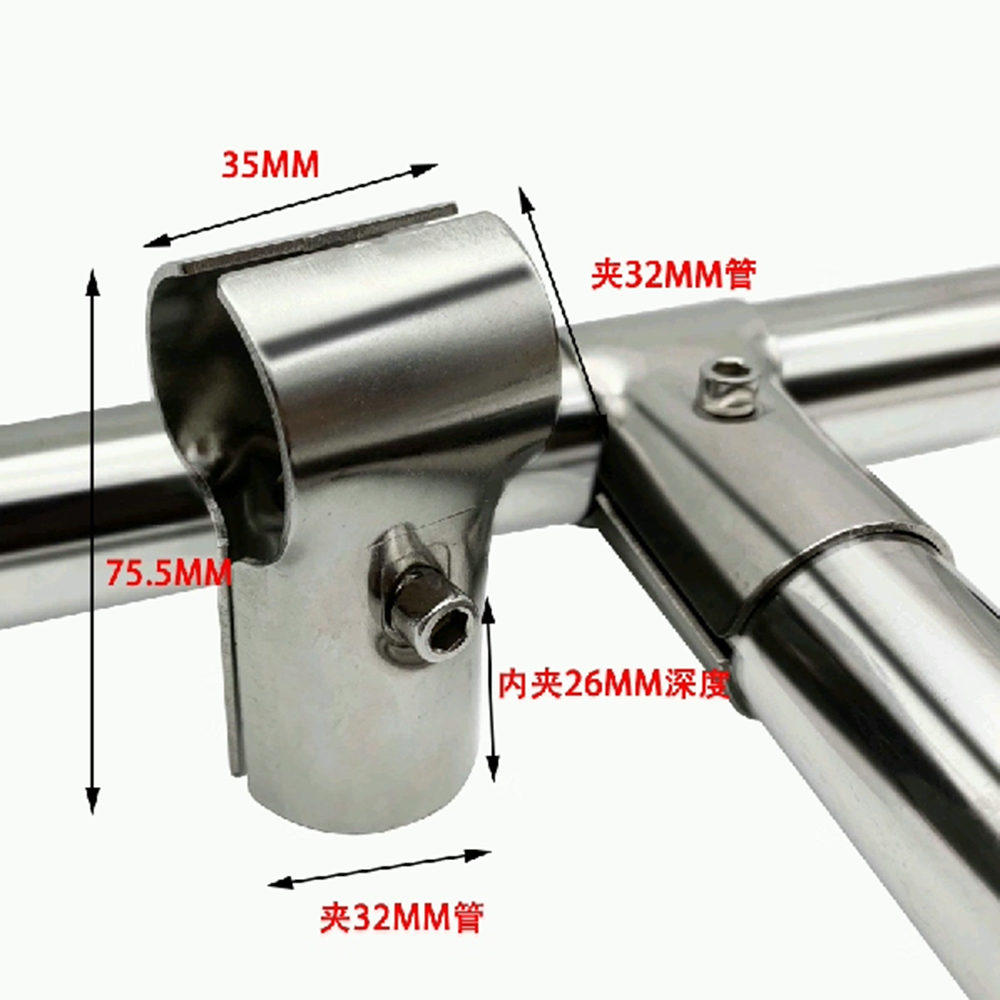3-way Pipe Metal Connector T Shape Connecting Clamp Pipe Fittings ...